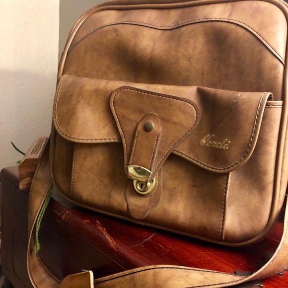 Verdi | Bags | Verdi Italian Leather Bag Brown Strap Shoulder Bag ...